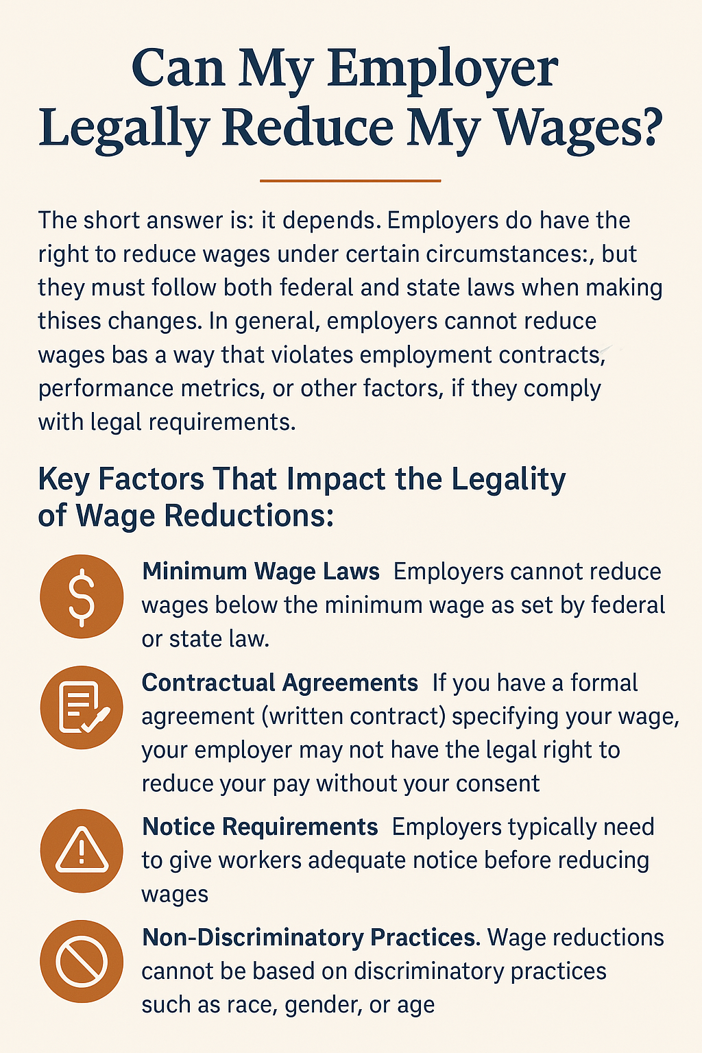 Can My Employer Reduce My Wages? Understanding Wage Reductions for ...