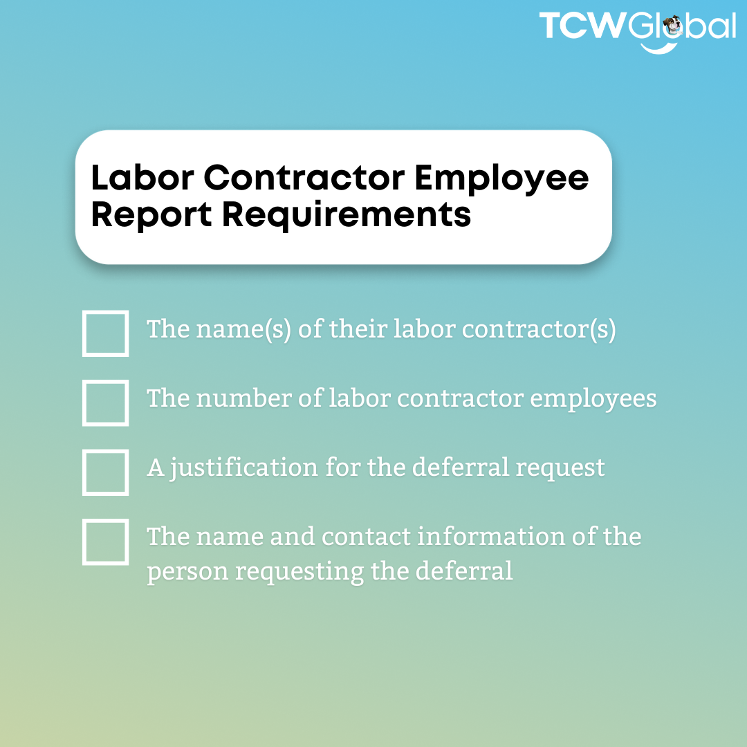 Labor Contractor Employee Reports