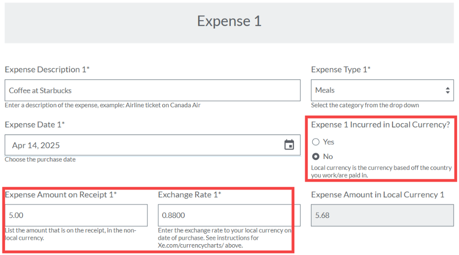 Submitting International Expenses for Reimbursement!