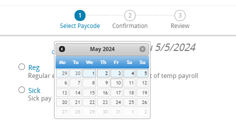Creating a WebCenter Timecard